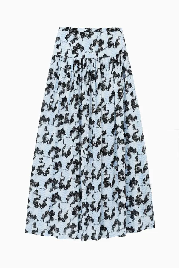 Ulla Johnson Blanche Jersey Skirt With Shibori Print