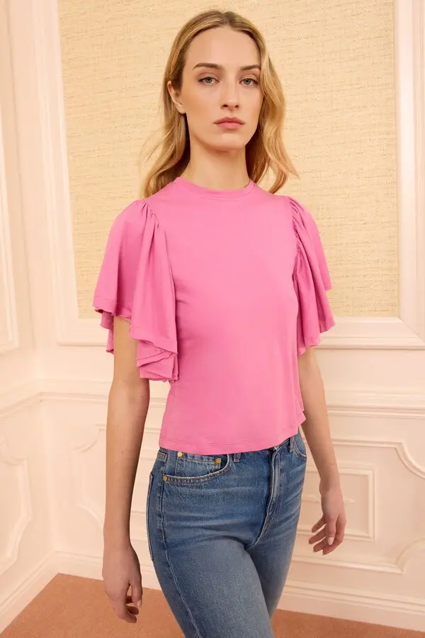 Ulla Johnson Cordelia Cotton Top - Petunia