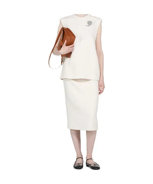 N.21 Textured Pencil Maxi Skirt