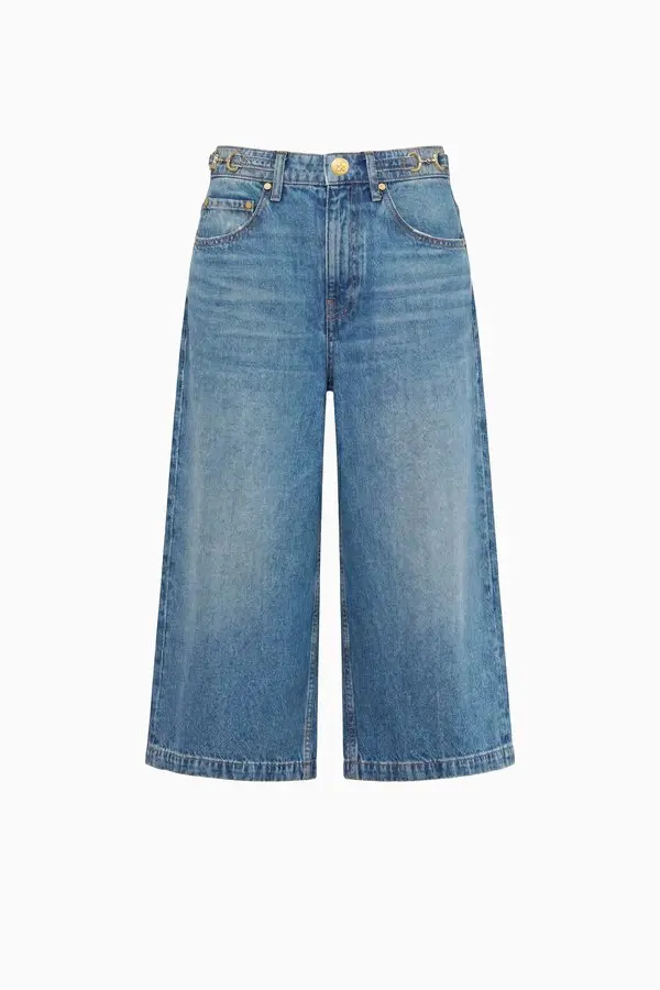 Ulla Johnson Rowan Denim Culotte - Danube