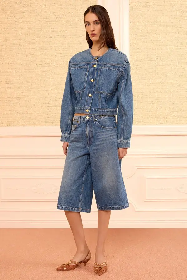 Ulla Johnson Rowan Denim Culotte - Danube