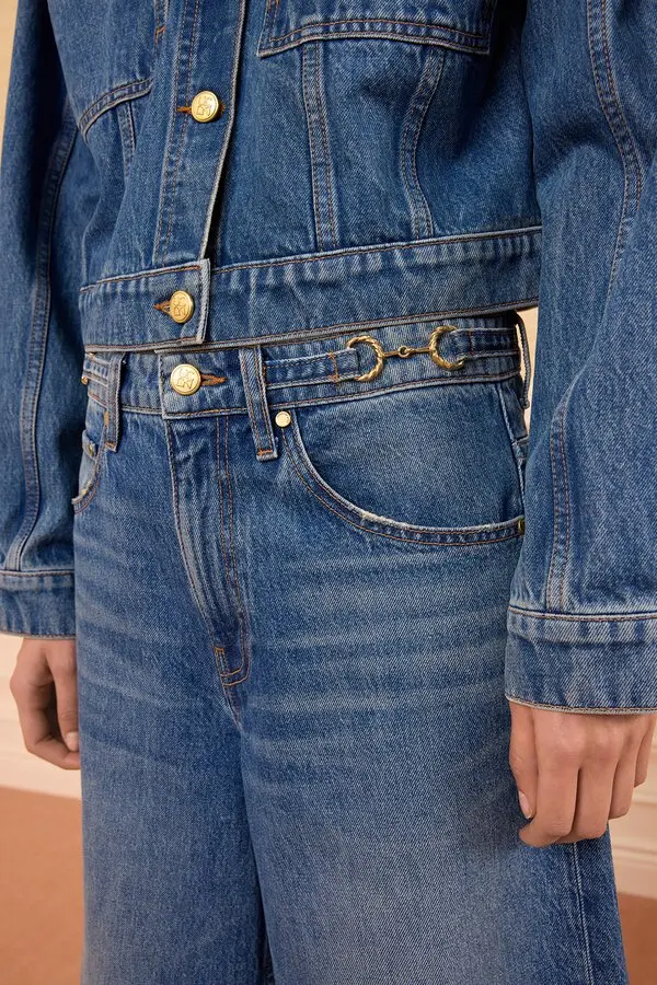 Ulla Johnson Rowan Denim Culotte - Danube