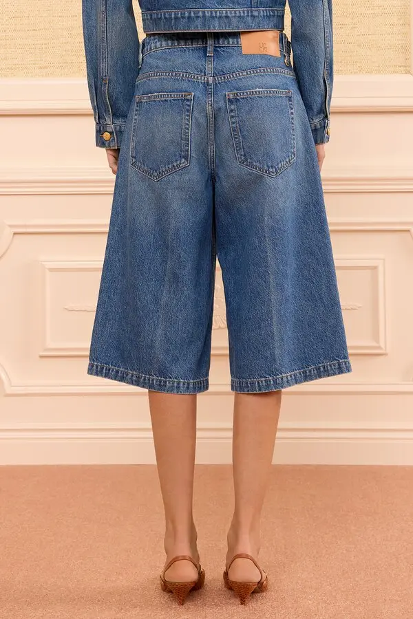 Ulla Johnson Rowan Denim Culotte - Danube