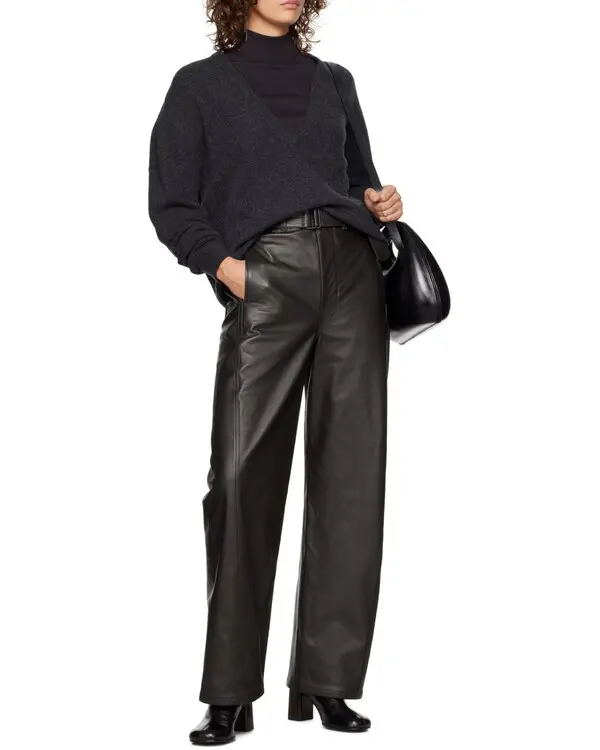 LEMAIRE Curved Leg Leather Trousers