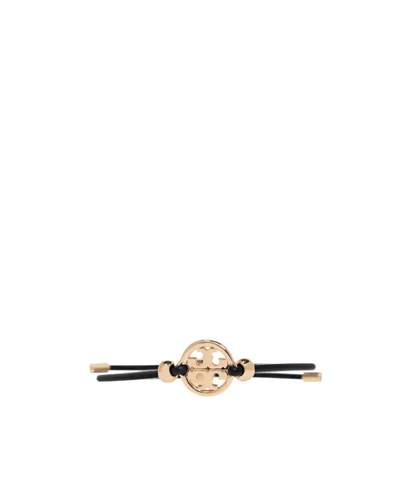 Tory Burch Miller Logo Plaque Adjustable Bracelet - Black