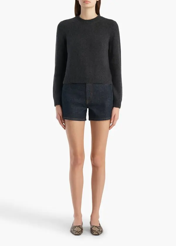 Khaite Danya High-waisted Denim Shorts - Benson