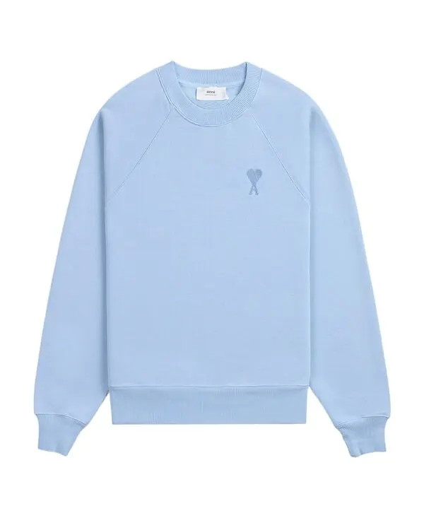 AMI Paris Organic Cotton Sweatshirt With Tonal Logo