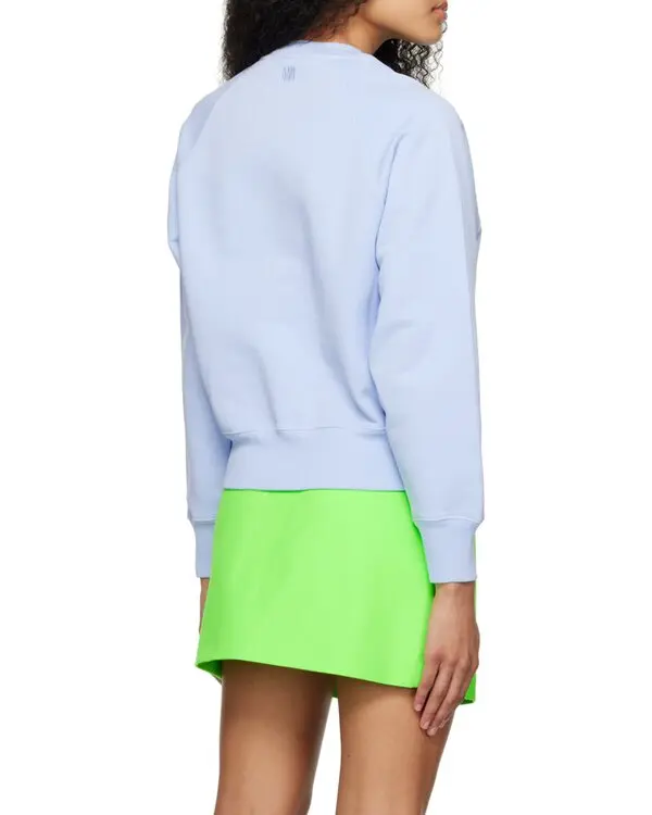 AMI Paris Organic Cotton Sweatshirt With Tonal Logo