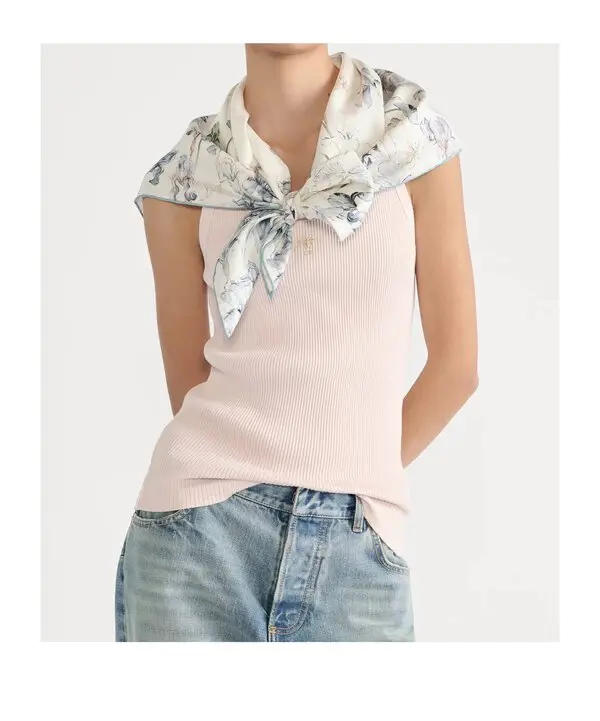 Dior Butterflies And Iris Printed Square Scarf
