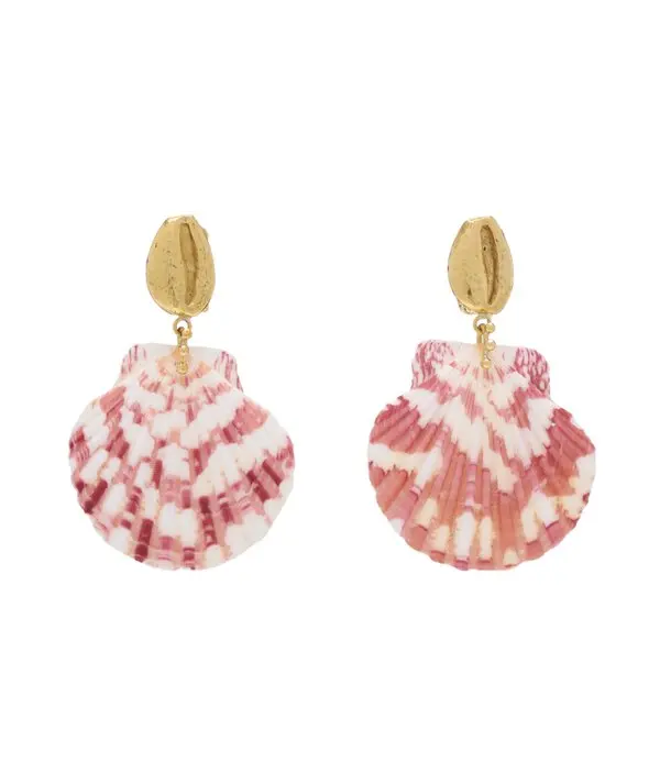 Ulla Johnson Mixed Shell Drop Earrings - Pink Shell