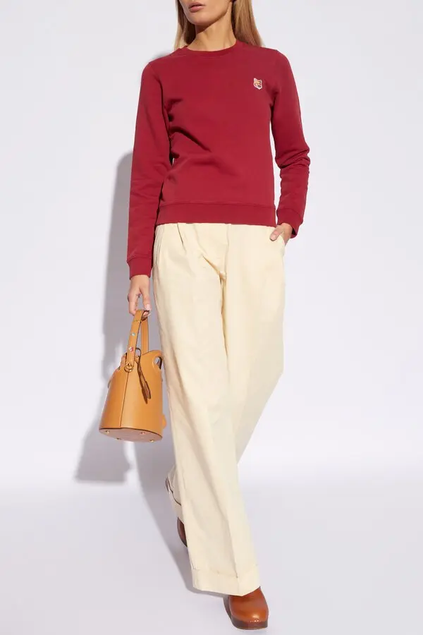 Maison Kitsuné Crewneck Sweatshirt With Fox Head Patch