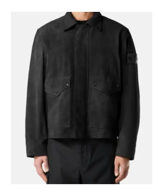 Stone Island Stand Collar Jacket With Durable Surface