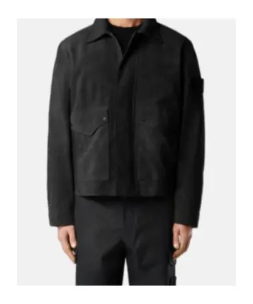 Stone Island Stand Collar Jacket With Durable Surface