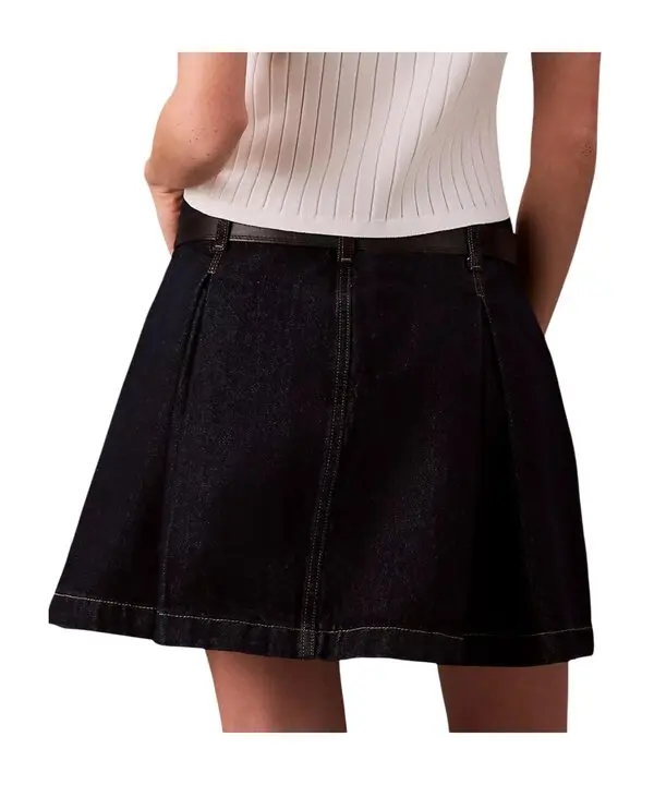 Calvin Klein A-line Denim Mini Skirt