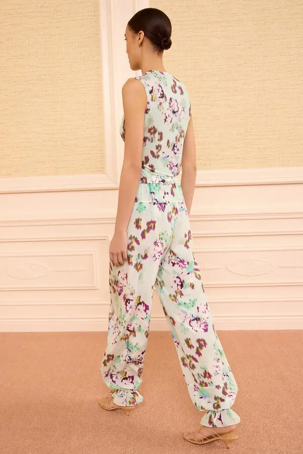 Ulla Johnson Octavia Silk Cinched Pants - Oasis