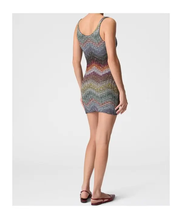 Missoni Zigzag Knit Sequin Mini Dress