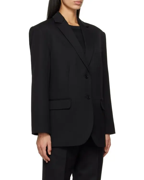 ANINE BING Quinn Single Breasted Oversized Blazer - Black
