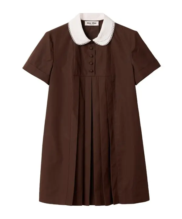 Miu Miu Poplin Dress - Ebony