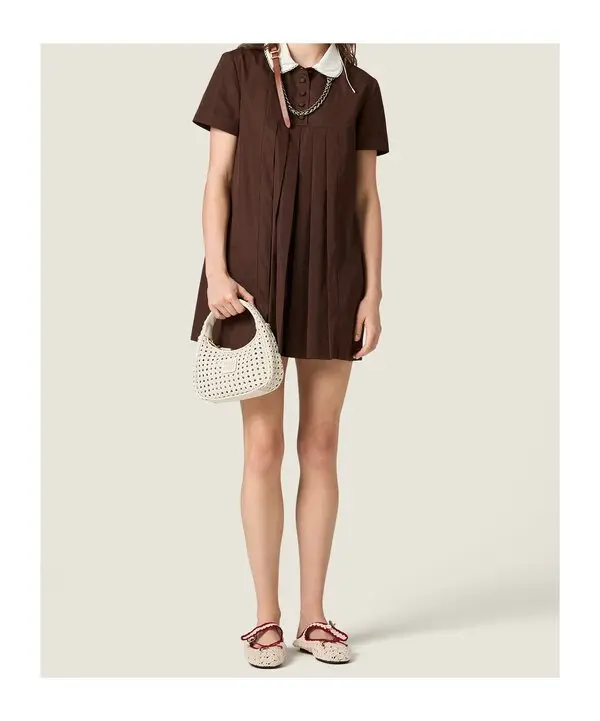 Miu Miu Poplin Dress - Ebony