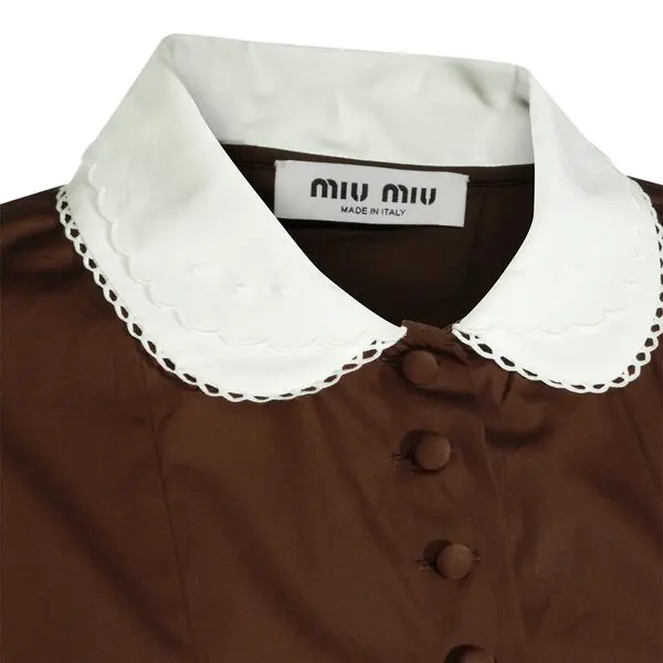 Miu Miu Poplin Dress - Ebony