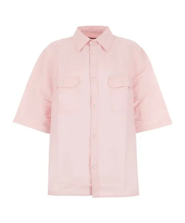 WILLY CHAVARRIA Corcoran Short-sleeve Flap-pocket Shirt - Pink