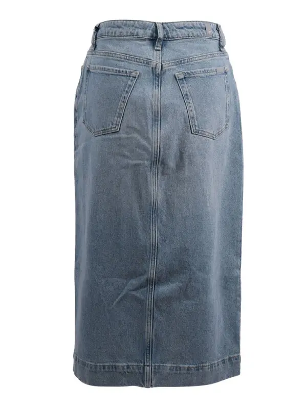 7 For All Mankind Buttoned Midi Skirt