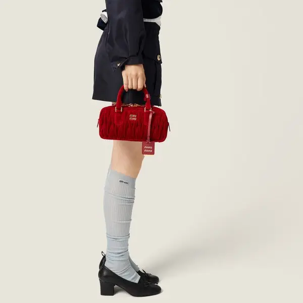 Miu Miu Arcadie Matelassé Tote Bag - Red