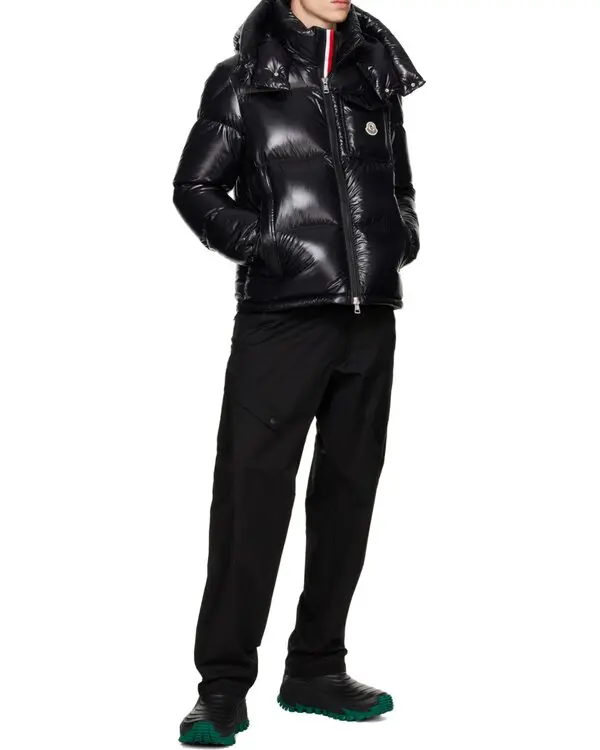 Moncler Montbeliard Zip-up Long-sleeved Puffer Jacket - Black