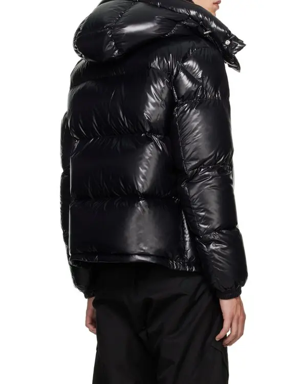 Moncler Montbeliard Short Down Jacket With Hood - Black