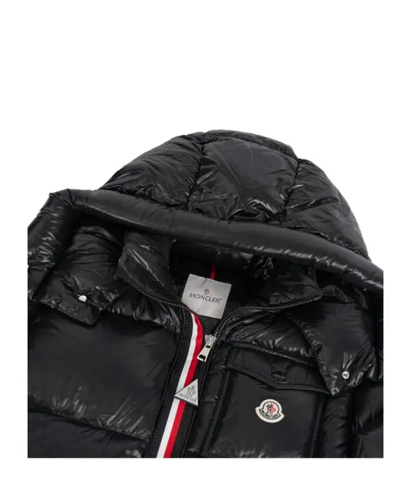 Moncler Montbeliard Short Down Jacket With Hood - Black