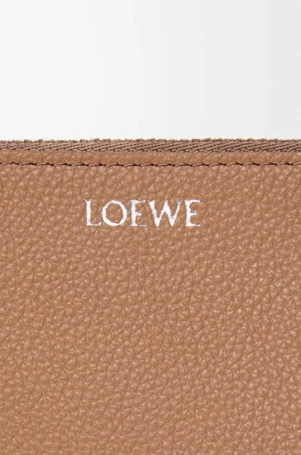 Loewe Pebble Anagram-detail Cardholder - Mocha