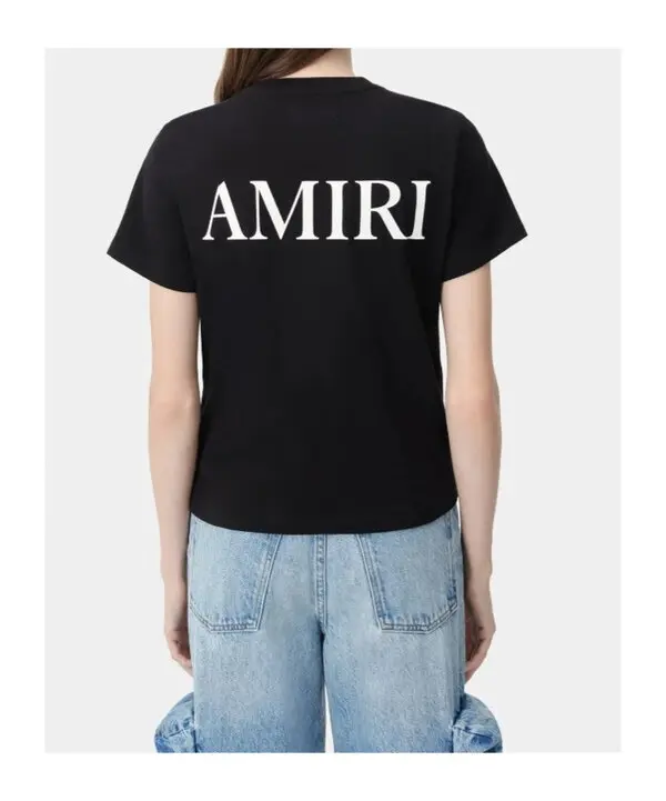 Amiri Short Sleeve Crewneck T-shirt With Logo Print