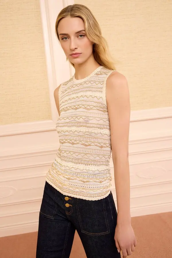 Ulla Johnson Alisa Knit Top - Conch