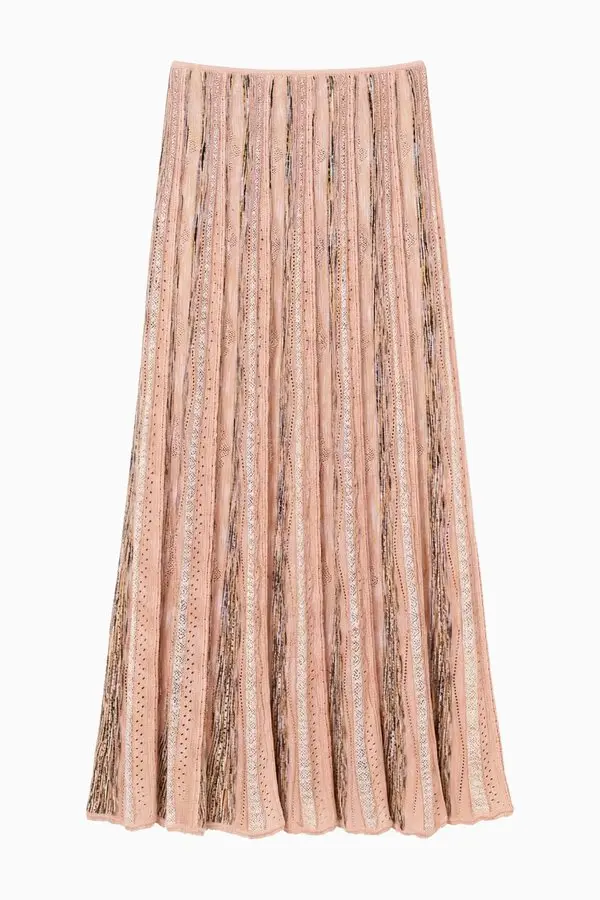 Ulla Johnson Clio Knit Midi Skirt - Hibiscus