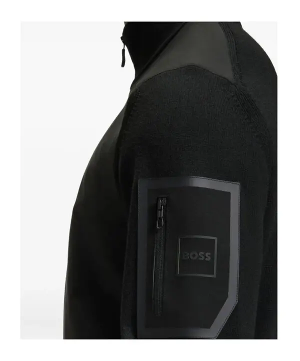 Hugo Boss Zip-fastening Sweatshirt With Side Pockets