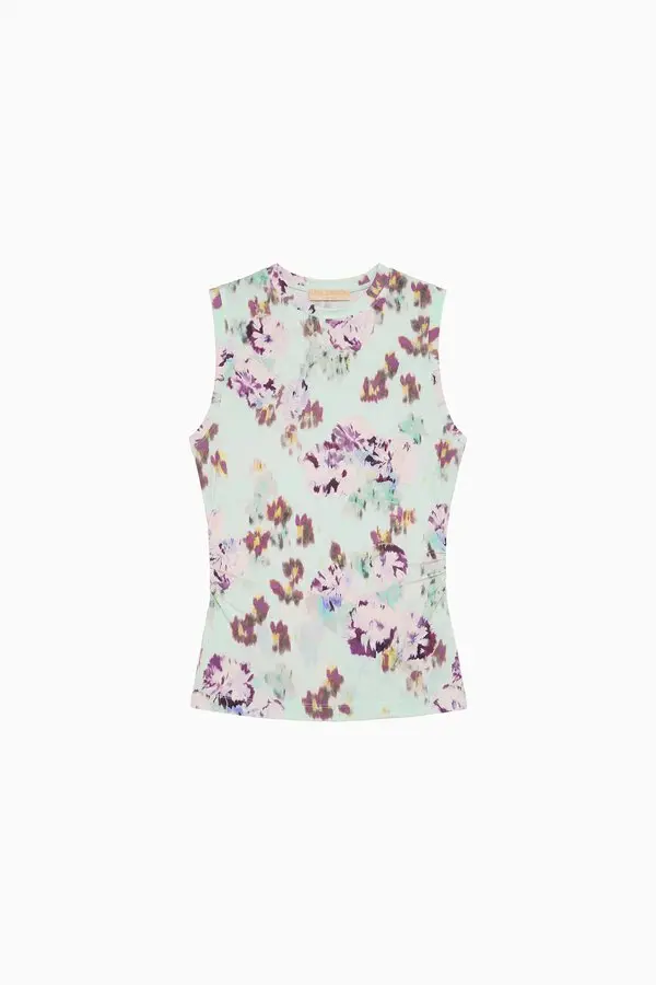 Ulla Johnson Ines Jersey Tank Top In Floral - Oasis