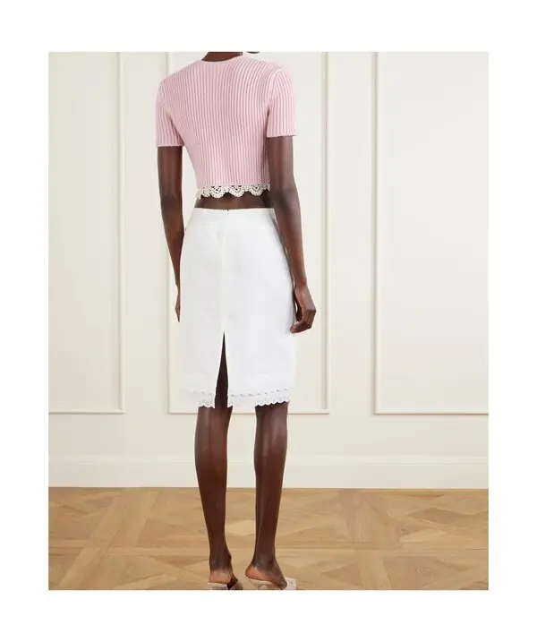 Magda Butrym Broderie Anglaise Midi Skirt