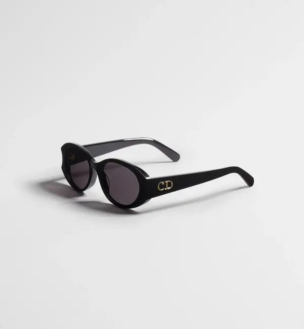 Dior Full-rimmed Oval Sunglasses With Gold Tone Cd Logo
