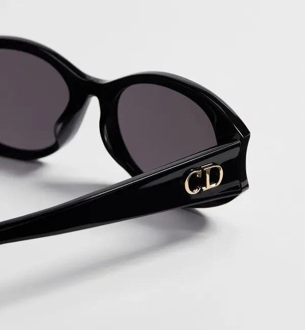 Dior Full-rimmed Oval Sunglasses With Gold Tone Cd Logo