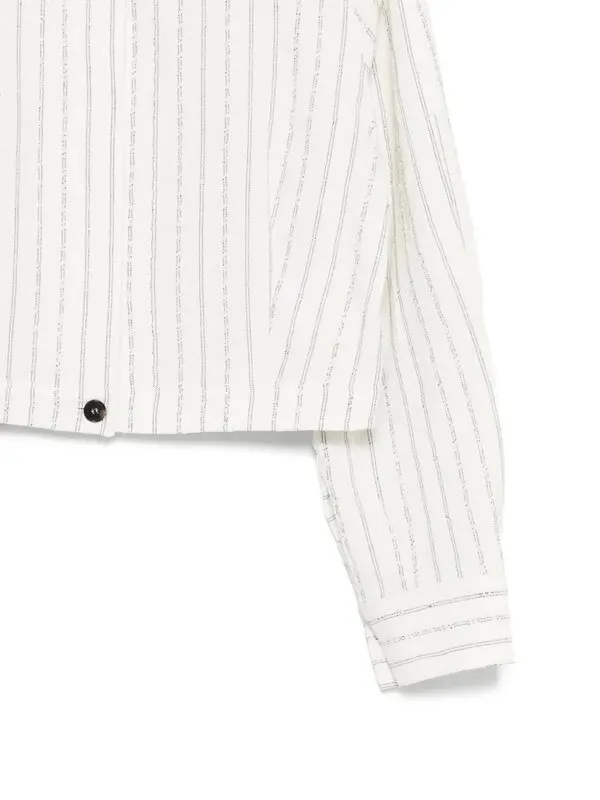 LOW CLASSIC Striped Jacket With Classic Collar