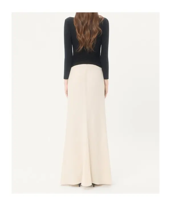 Valentino Garavani Long Sleeve Maxi Dress With Draped Paneling