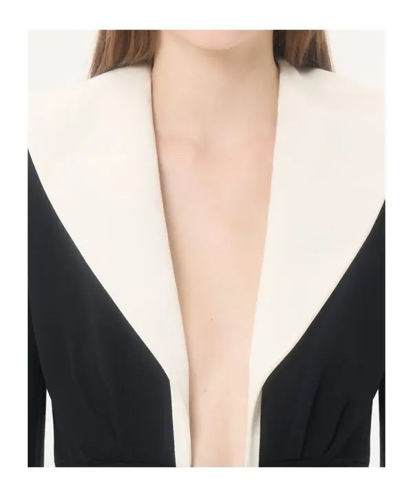 Valentino Garavani Long Sleeve Maxi Dress With Draped Paneling