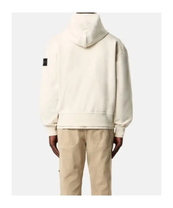Stone Island Oversized Fit Zip-up Hooded Sweatshirt
