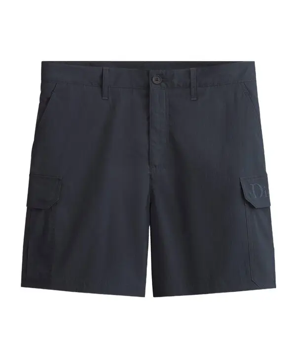 Dior Cargo Shorts With Embroidery - Navy Blue