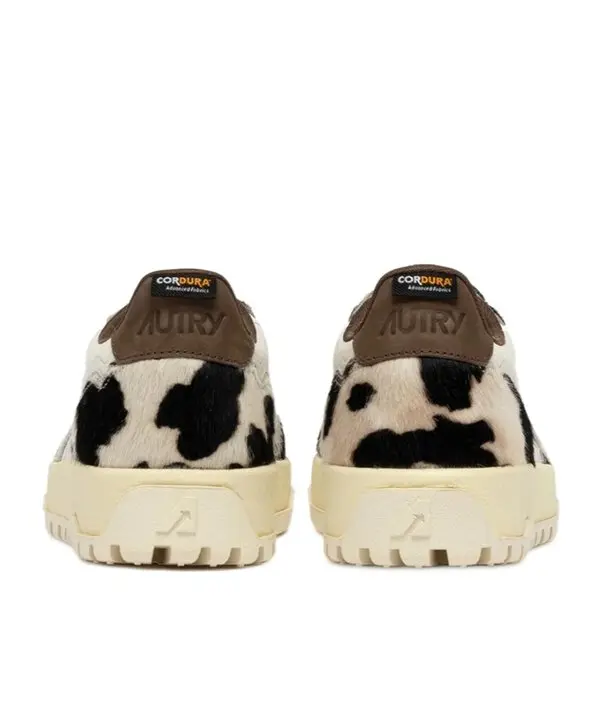 AUTRY Lace-up Sneakers With Cow-print Detail