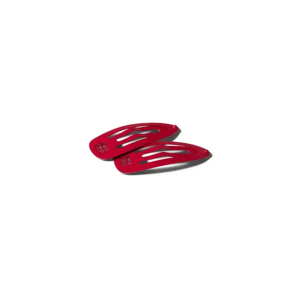 Miu Miu Metal Hair Clips - Red