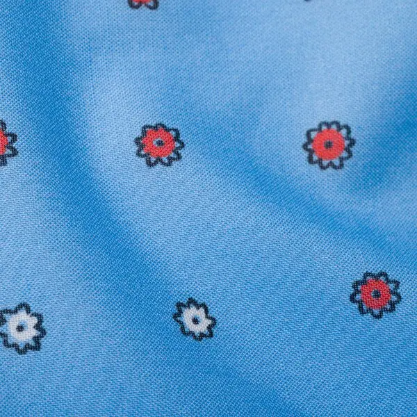 Miu Miu Paisley Print Poplin Scarf - Periwinkle/red
