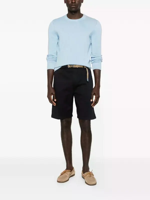 WHITE SAND Belted Shorts