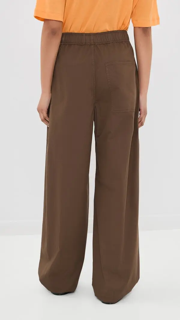 Tibi Garment Dyed Silky Cotton Winslow Pull-on Pants