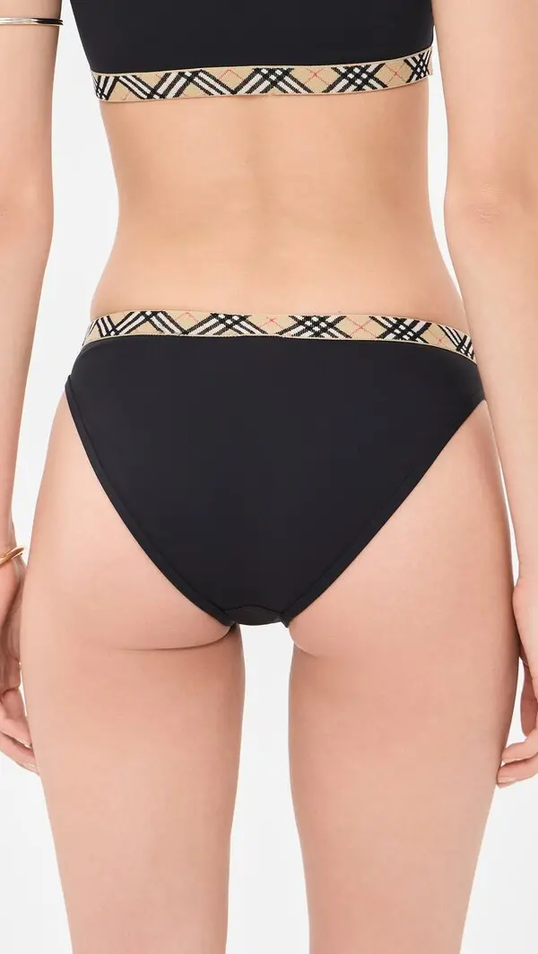 Burberry Check Trim Bikini Bottoms